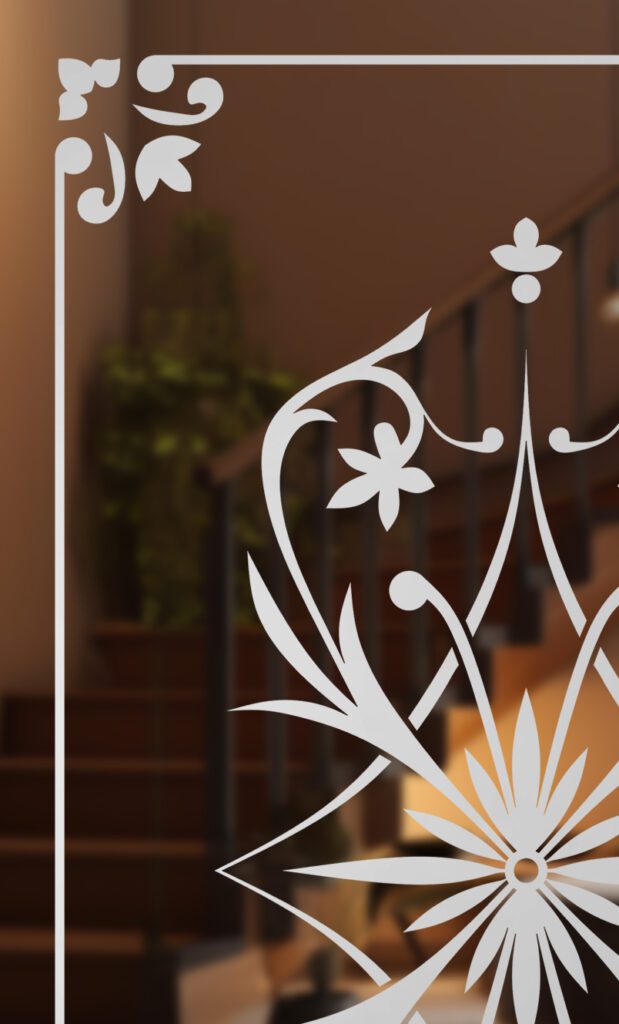 Traditional Etched Glass for Half Lite Door - Windsor Design