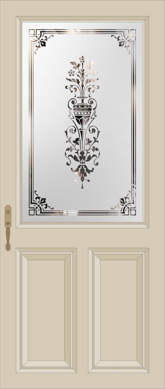 Traditional Etched Glass for Split Lite Door - Regency Design